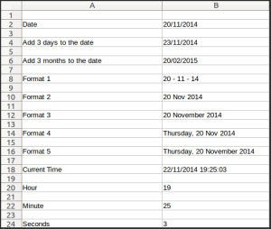 Date and Time Processing in LibreOffice Calc using Macro