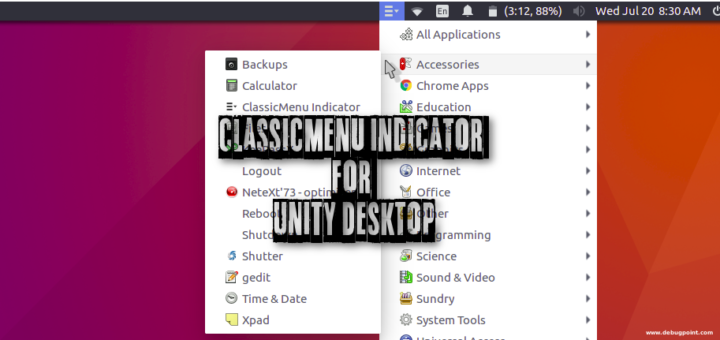 ClassicMenu Indicator for Unity Desktop ClassicMenu Indicator for Unity Desktop
