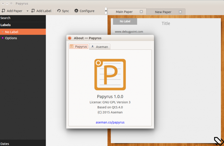 Papyrus - A Secured Note Manager for Linux