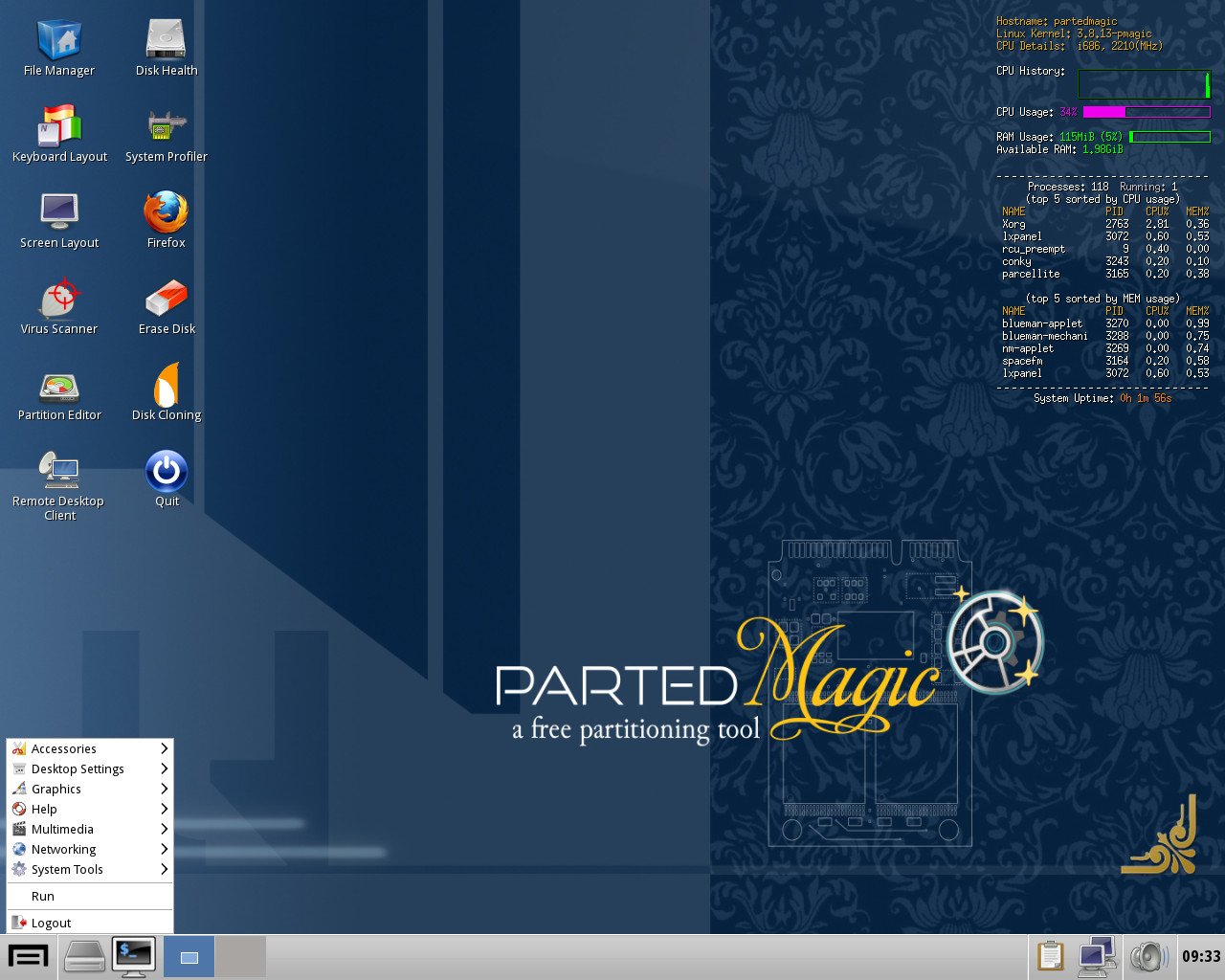 Parted Magic Officially Migrates from OpenBox to XFCE
