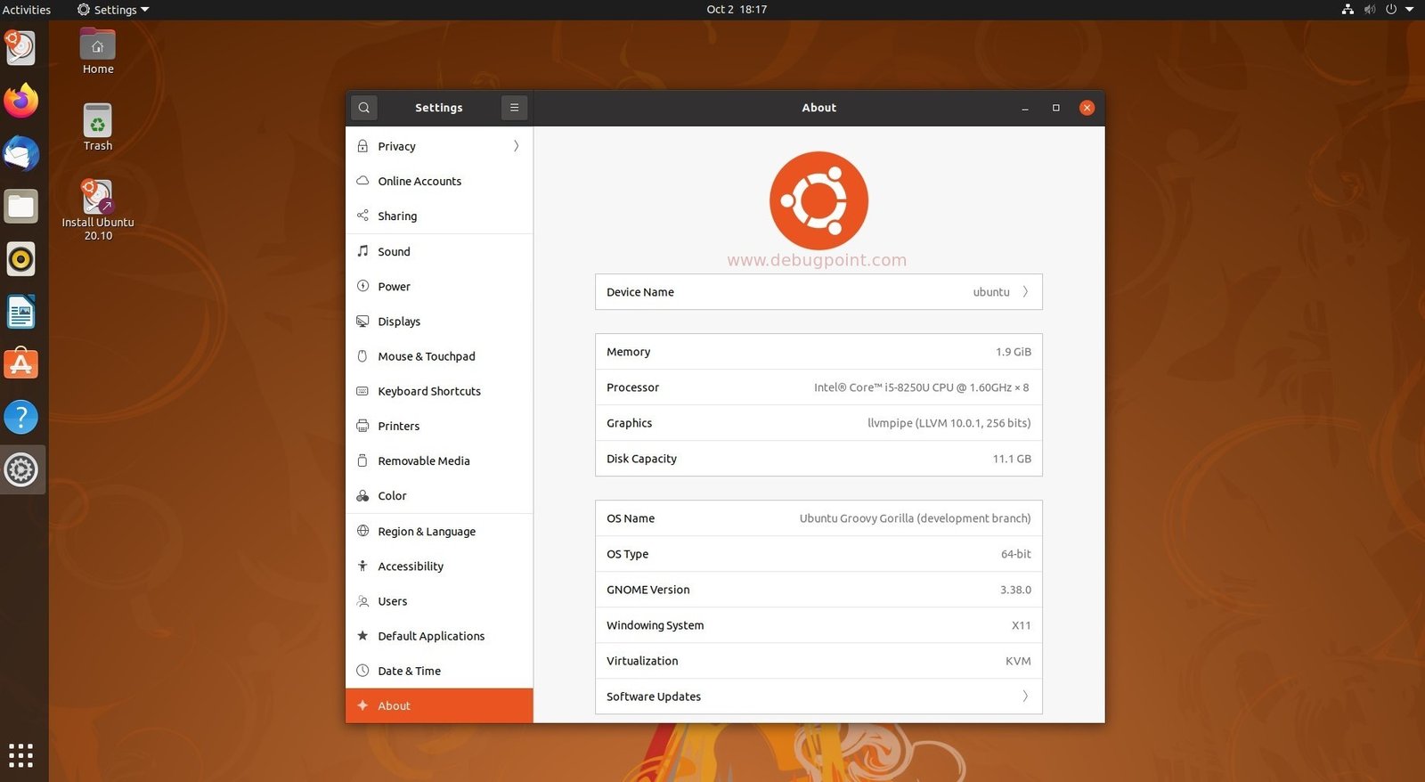 Ubuntu 20.10 Beta Released with GNOME 3.38