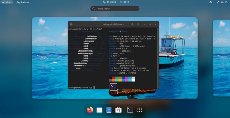 Fedora 34 Released with GNOME 40, Pipewire Support, and More