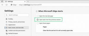 How to Save and Open Tabs from Last Session in Web Browser