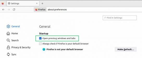 How to Save and Open Tabs from Last Session in Web Browser