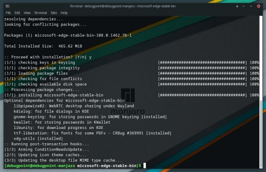How to Install Microsoft Edge in Arch Linux and Manjaro