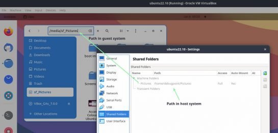 Share Folder Between Host and Guest System in VirtualBox