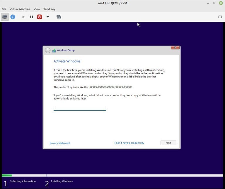Install Windows 11 as Guest in Ubuntu using virt-manager