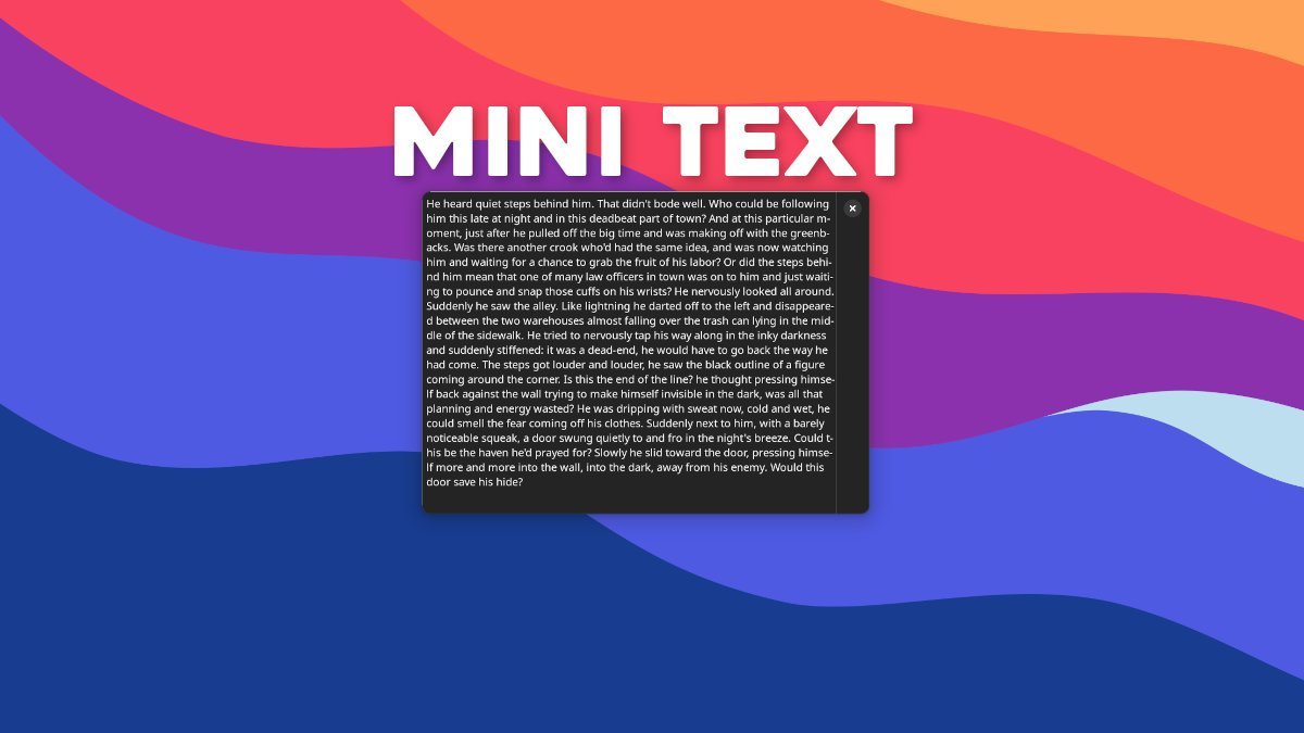 Mini Text: GTK4 Text Editor with Uncomplicated Brilliance