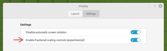 Enable Fractional Scaling in Linux Mint Cinnamon