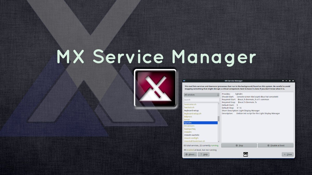 MX Linux Unveils New Tool: MX Service Manager