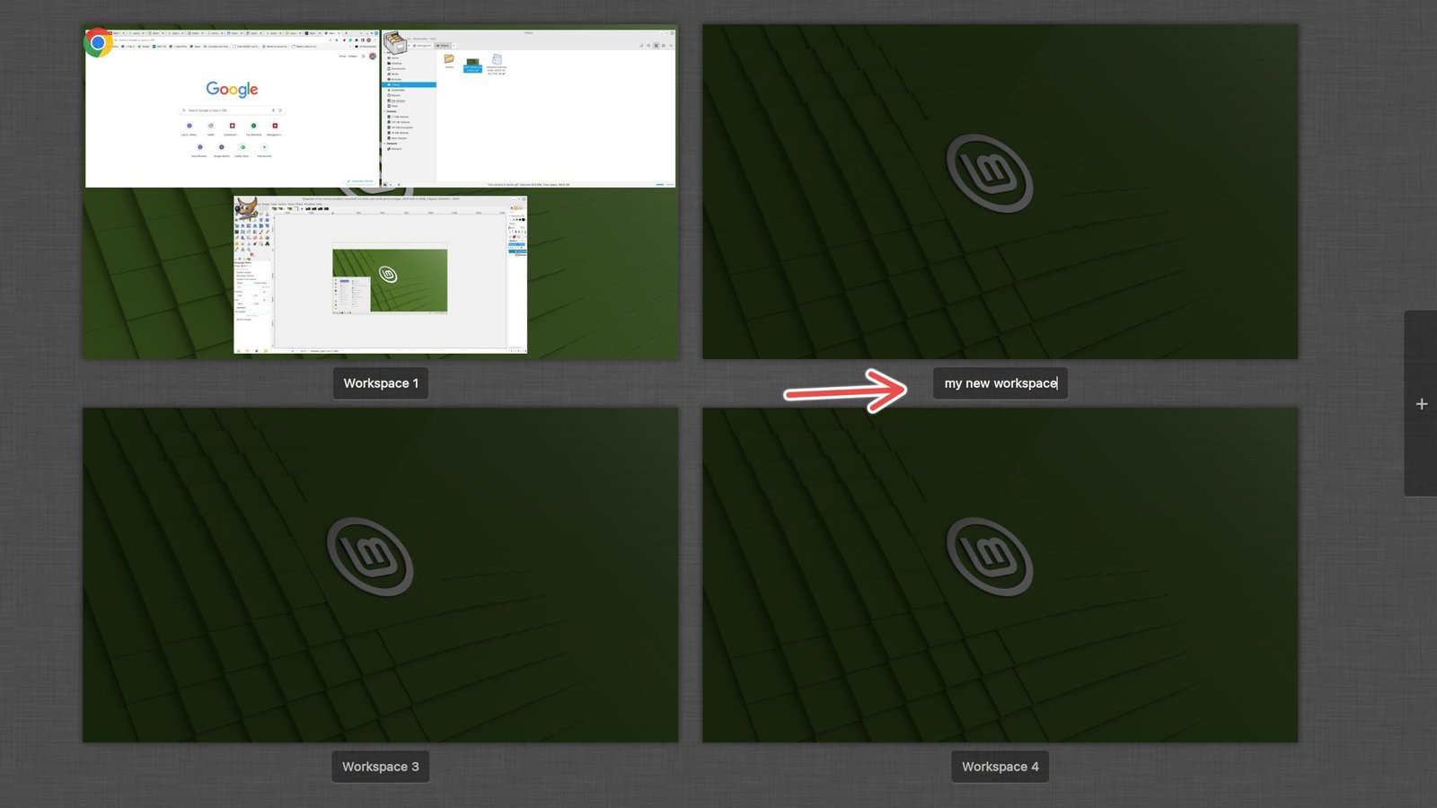 How To Create And Use Workspaces In Linux Mint