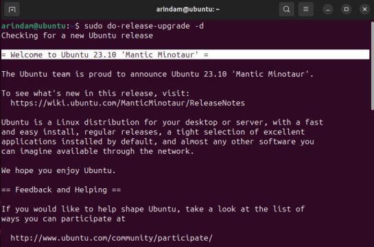 How to Upgrade to Ubuntu 23.10 from 23.04