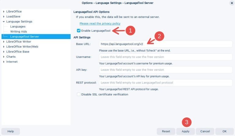 How to Set up LanguageTool in LibreOffice