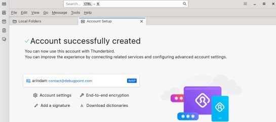 Set up Thunderbird Email Client on Ubuntu