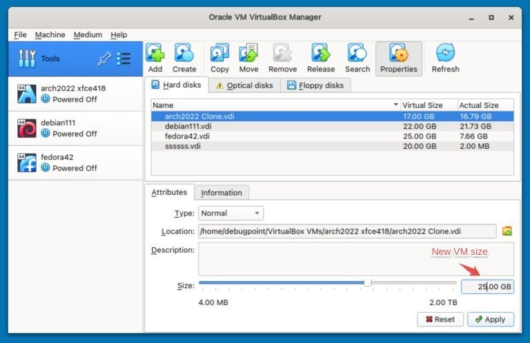 How to Increase Virtual Machine Size in VirtualBox