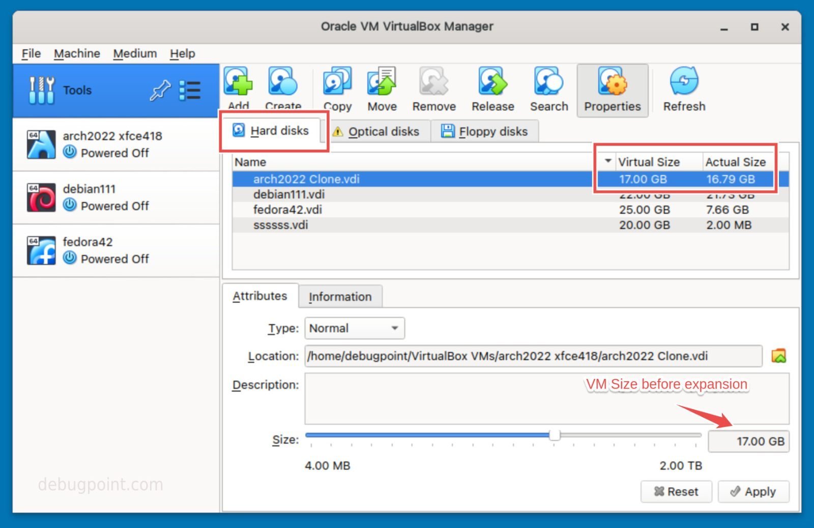 How to Increase Virtual Machine Size in VirtualBox